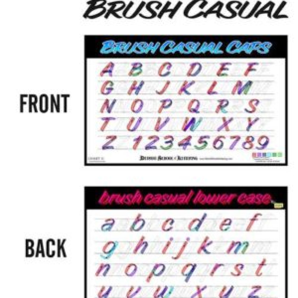 Brush Casual Style Lettering Chart