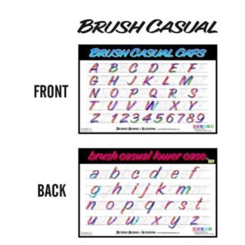 Brush Casual Style Lettering Chart